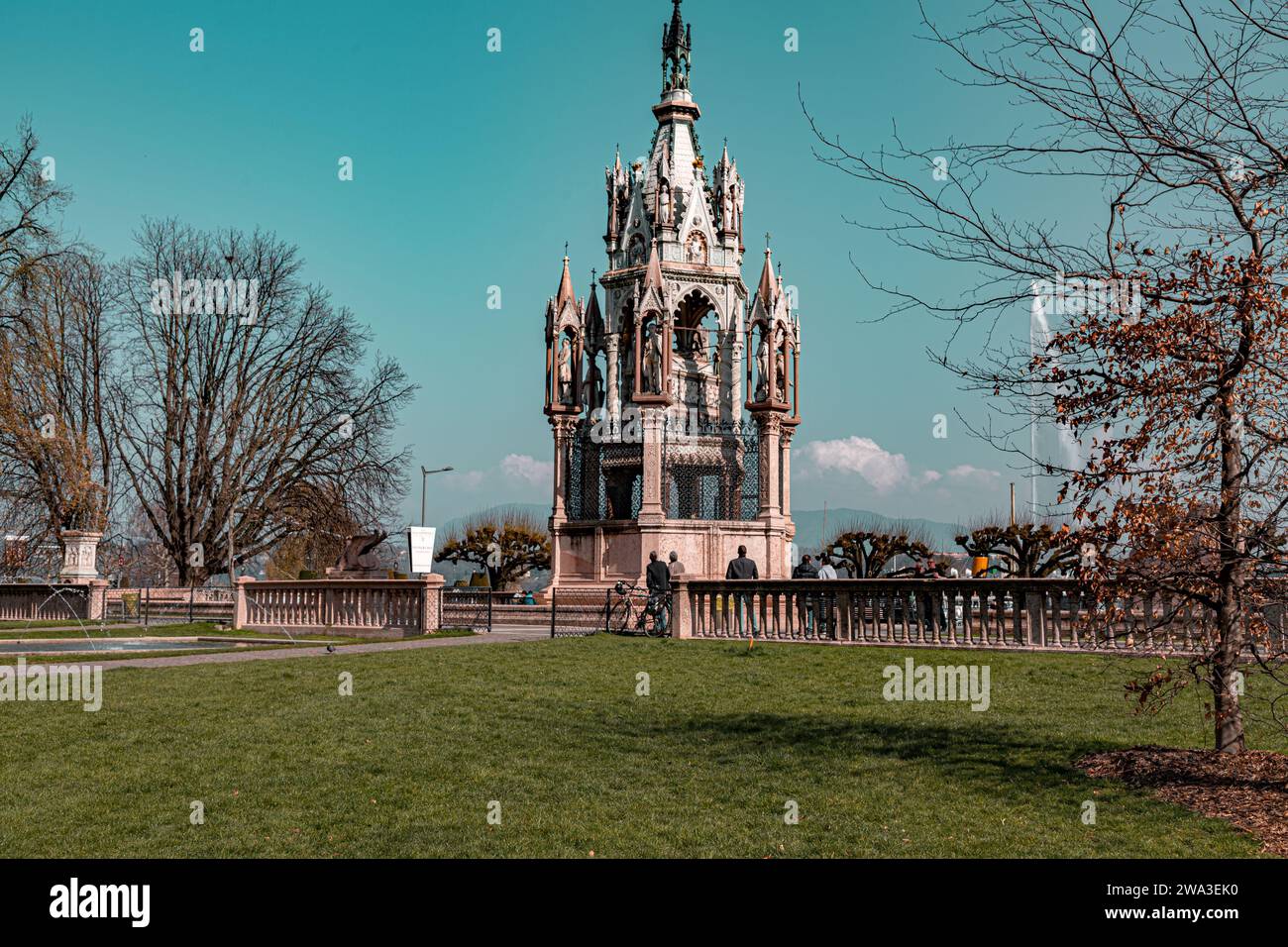 Geneva, Switzerland - 25 March 2022: The Brunswick Monument is a ...