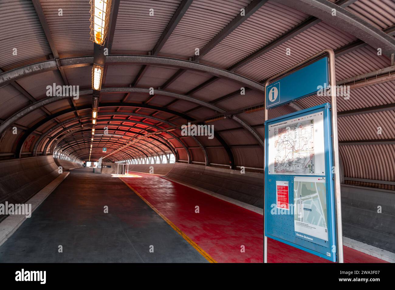 Geneva, Switzerland - 25 March 2022: Geneve-Secheron railway station is ...