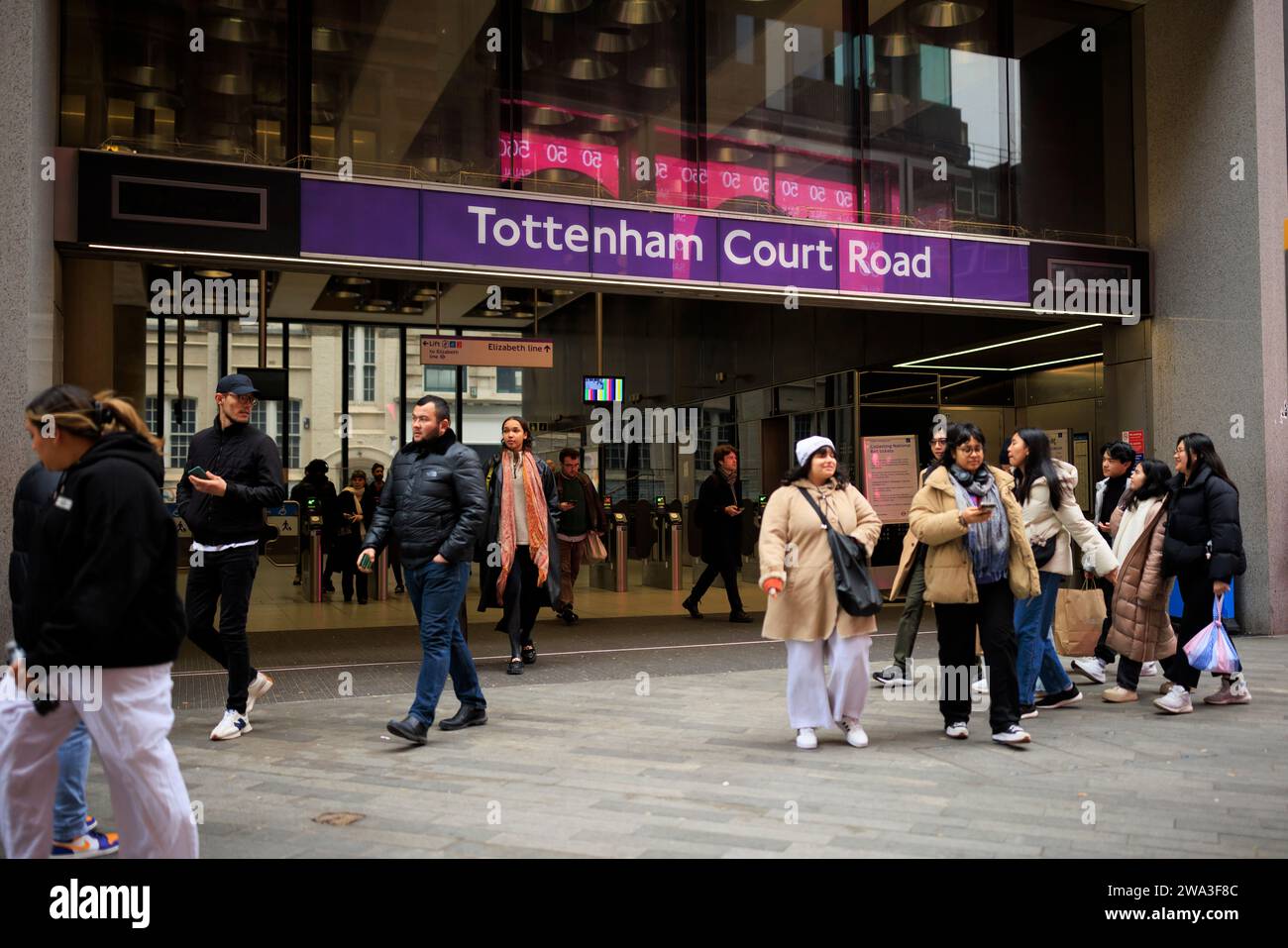 Tottenham Court Road Elizabeth Line tube station, junction of Dean ...