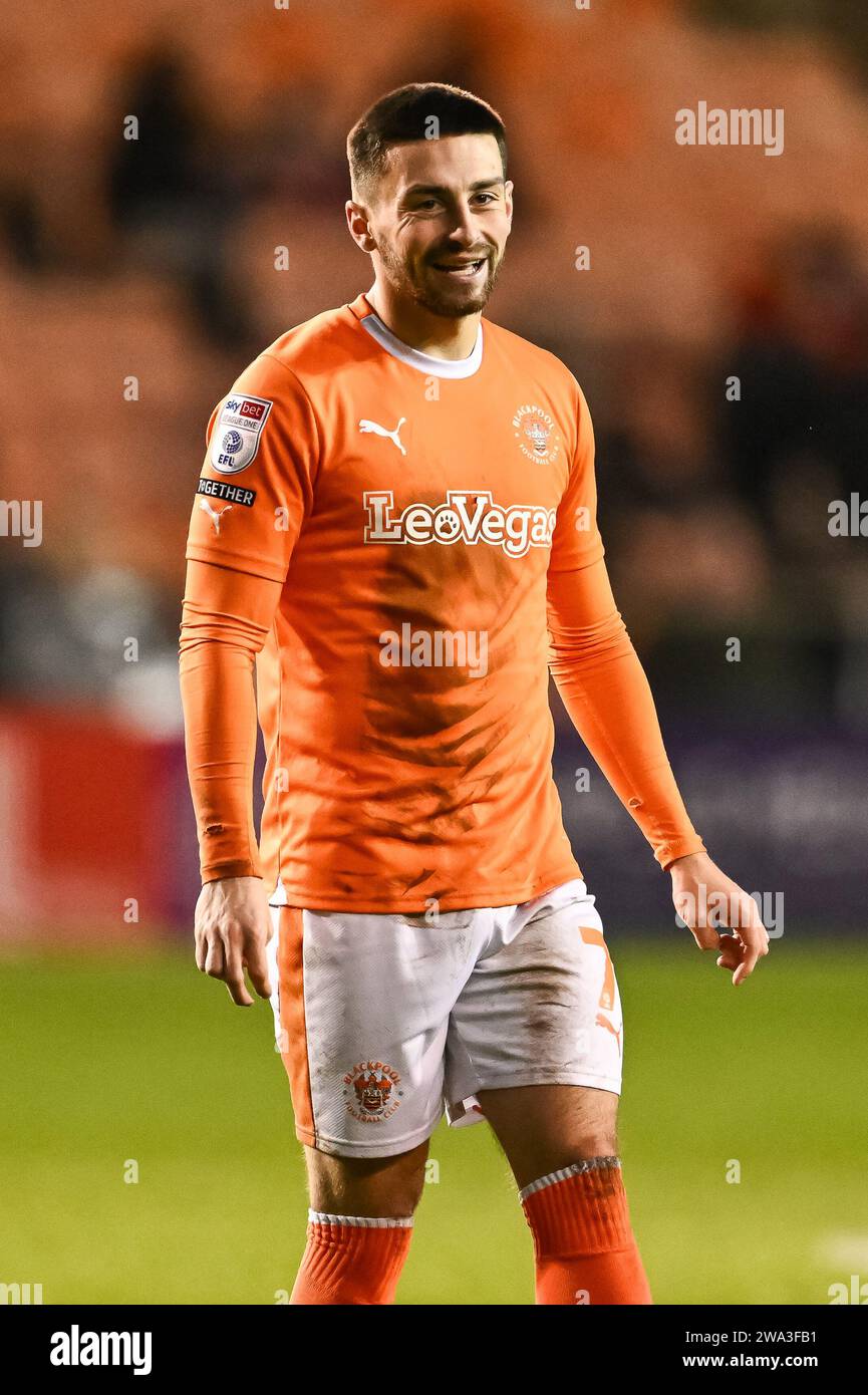 Owen Dale of Blackpool during the Sky Bet League 1 match Blackpool vs ...