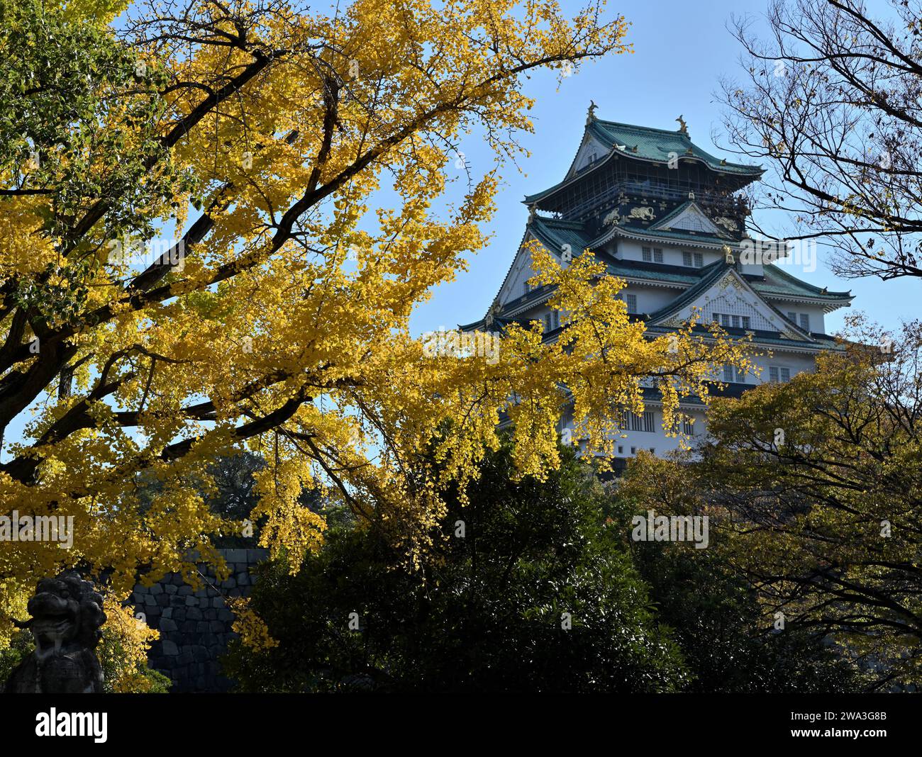 Osaka Castle in Autumn Stock Photo - Alamy