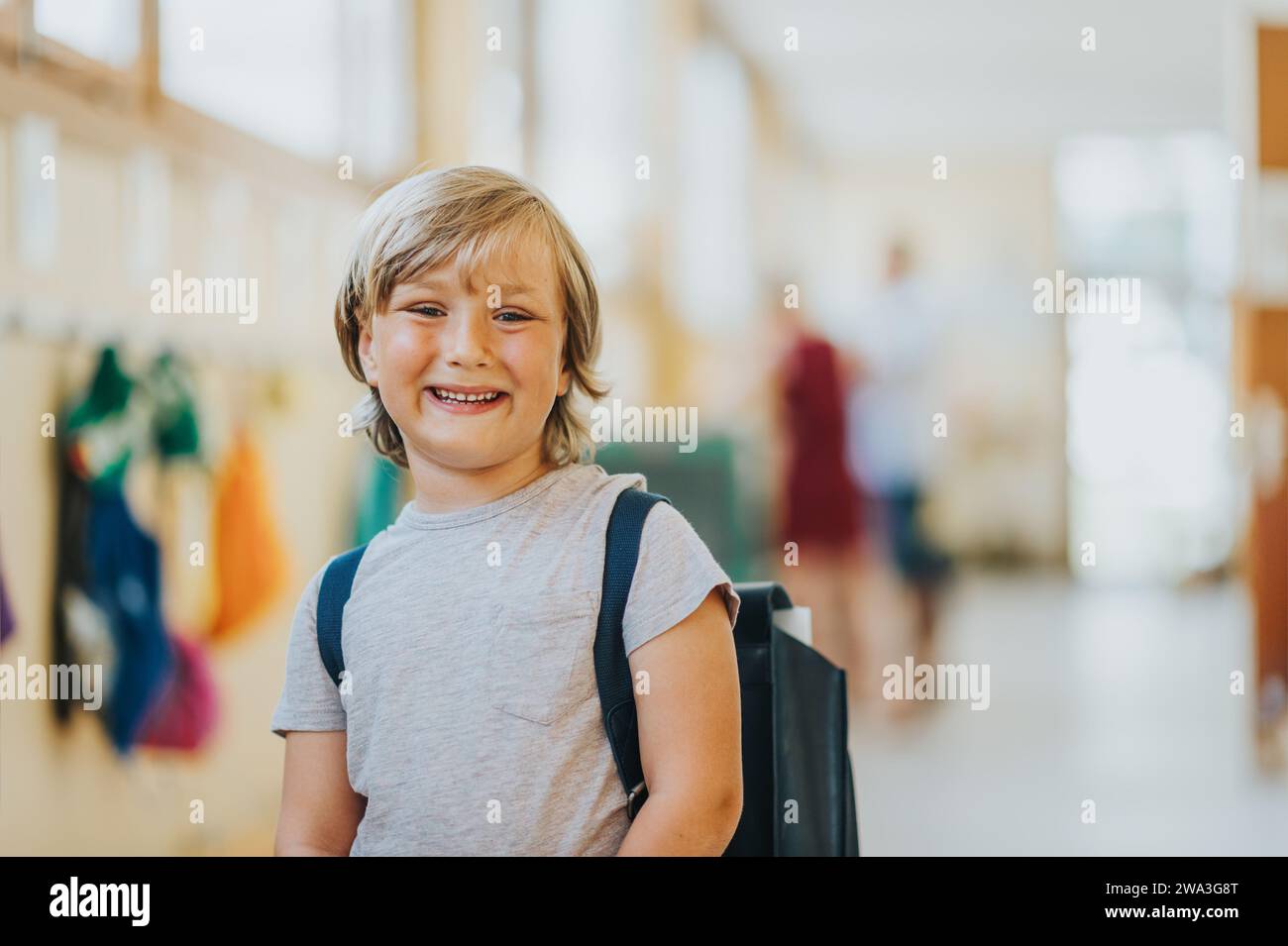 Boy wearing back pack hi-res stock photography and images - Alamy