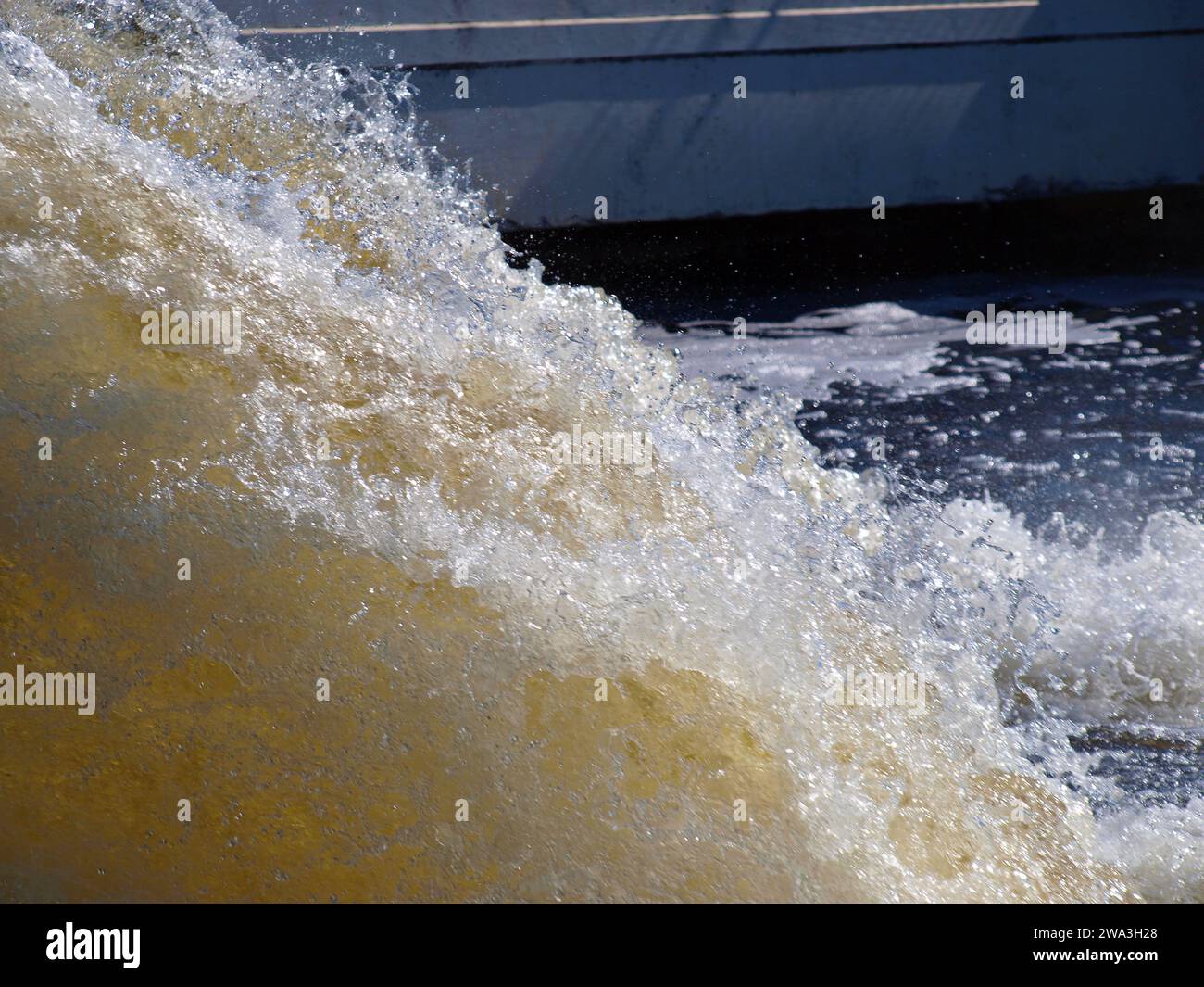 Water carrying dirt falling into a canal in the Everglades Stock Photo ...
