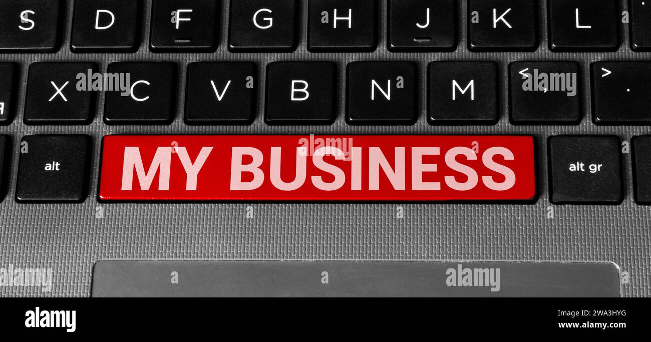 My own business symbol. Concept words My own business on beautiful ...