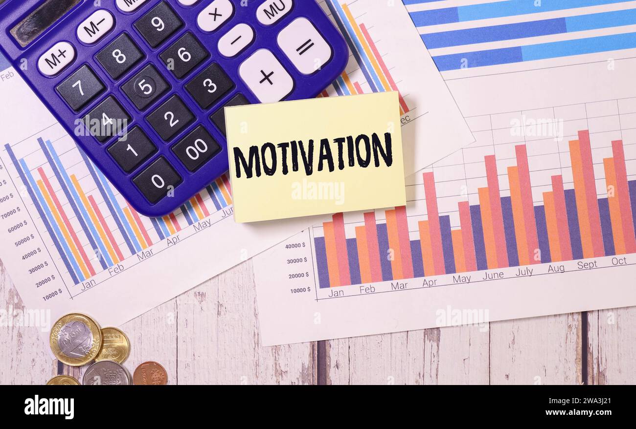 Motivation, word in wooden alphabet letters isolated on background as ...