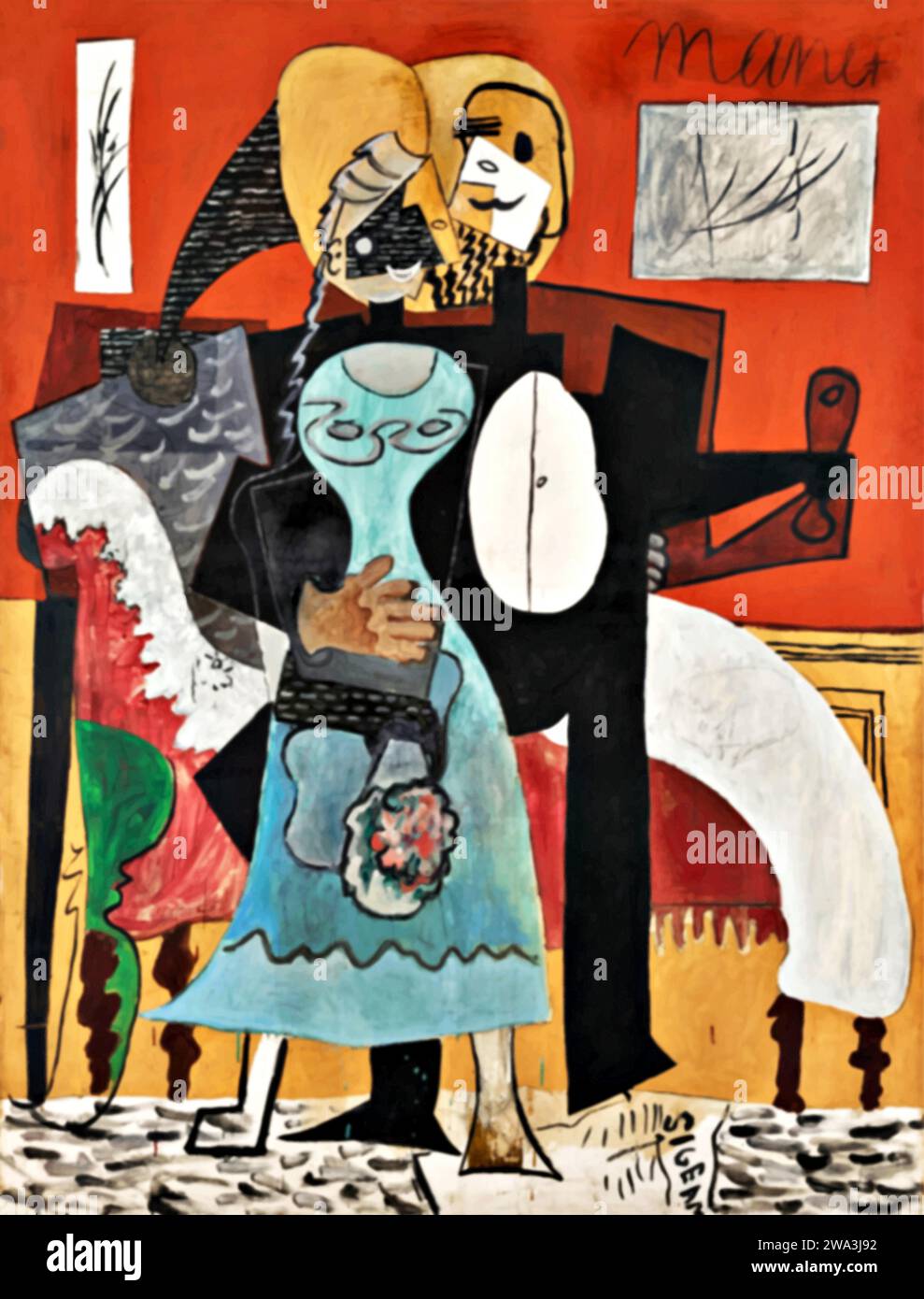 The Lovers, 1919 (Painting) by Artist Picasso, Pablo (1881-1973 ...