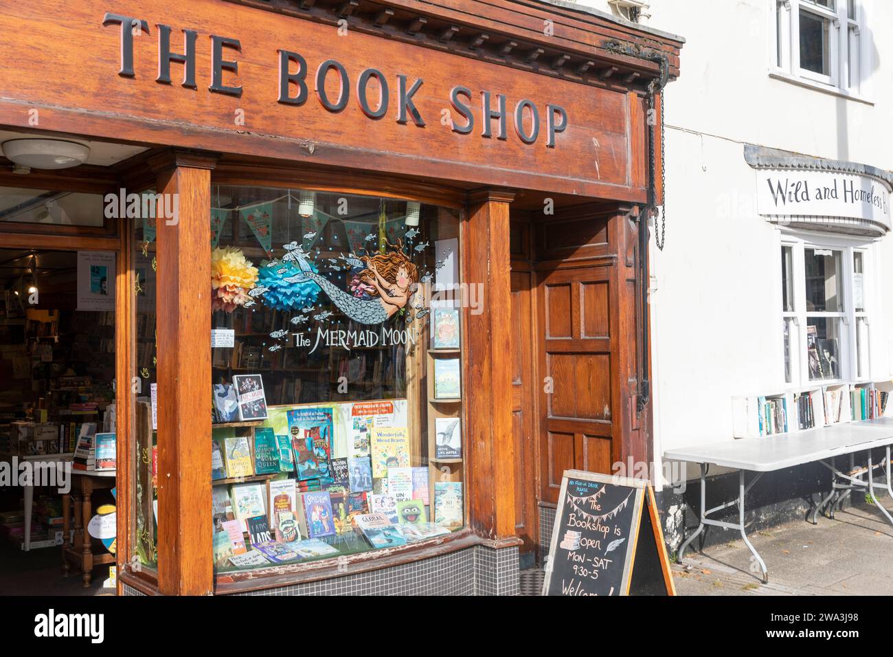 Bridport Dorset, the Book Shop traditional book store selling range of ...