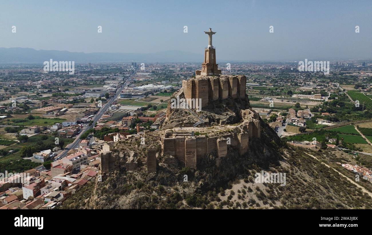 Drone photo monteagudo castle murcia spain hi-res stock photography and ...