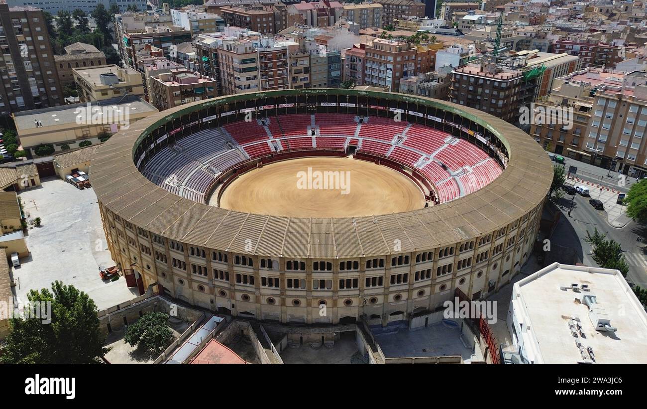 drone photo Murcia Bullring, Plaza de Toros de Murcia Spain Europe ...