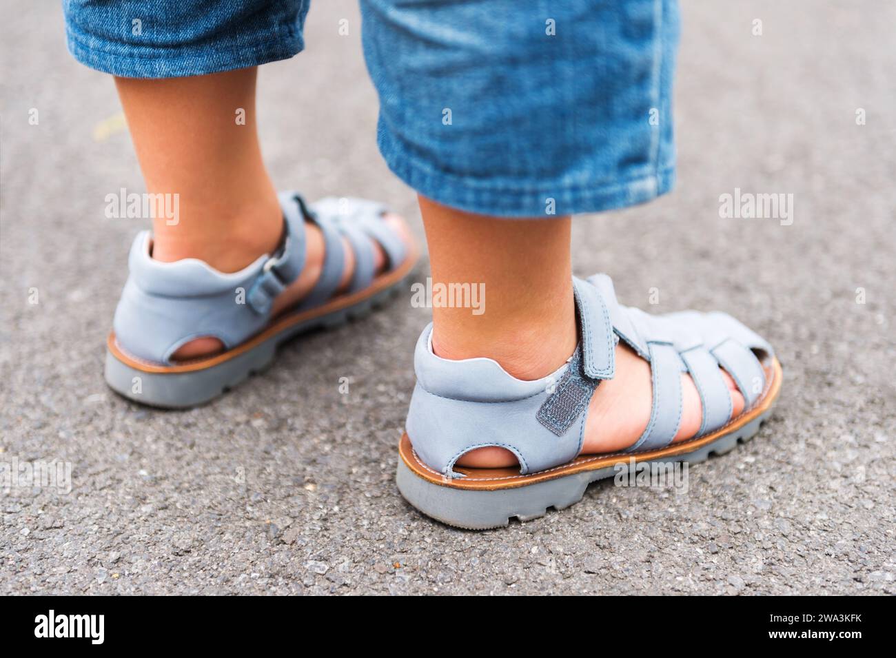Close up kids male feet hi-res stock photography and images - Alamy