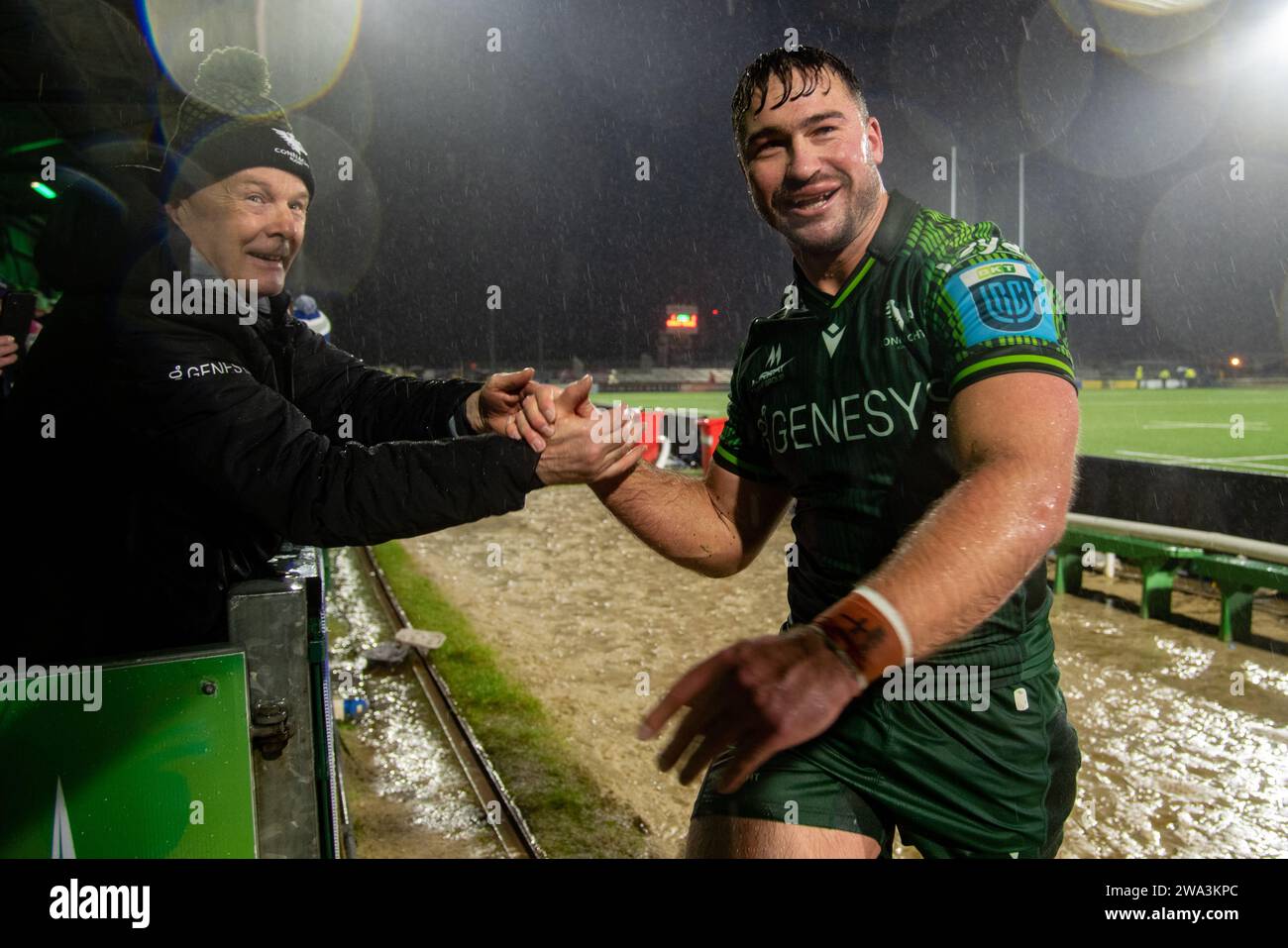 Galway, Ireland. 01st Jan, 2024. Shayne Bolton of Connacht after the ...