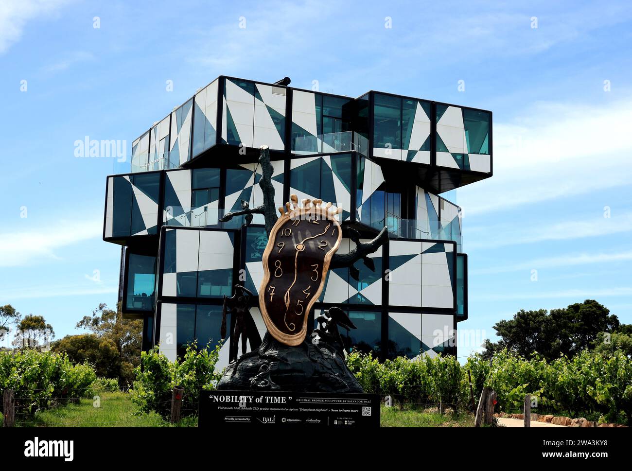 Salvador dali nobility of time statue sculpture bronze cube buil hi-res ...