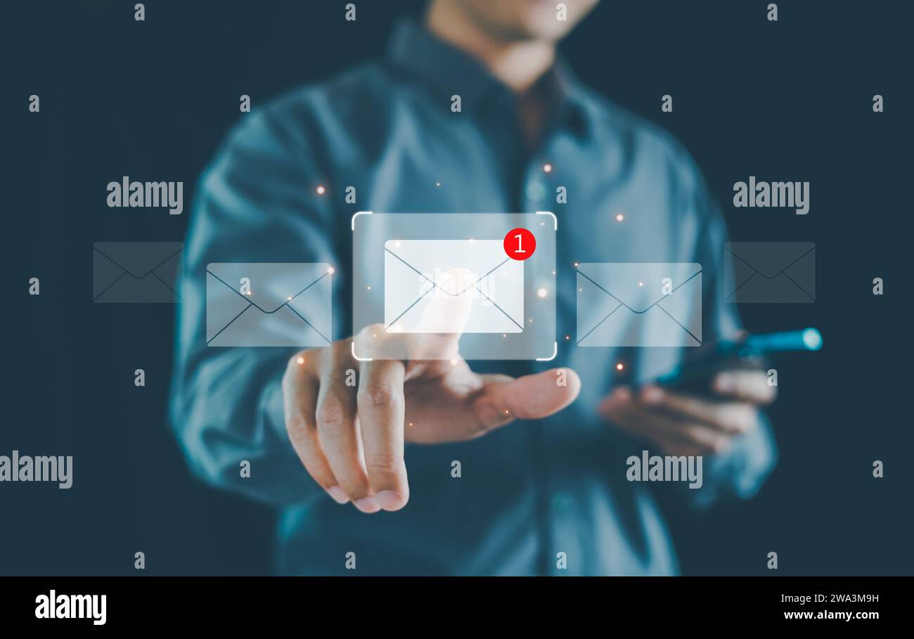 Notification alert digital icon internet hi-res stock photography and ...