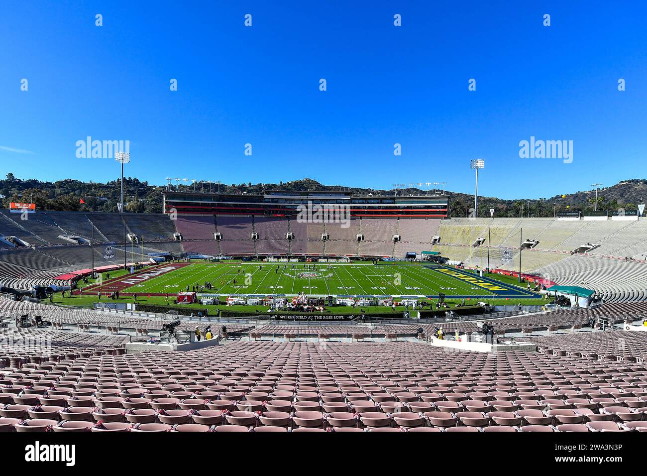 Pasadena, CA. 1st Jan, 2024. Over Views of the Rose Bow Stadium before ...