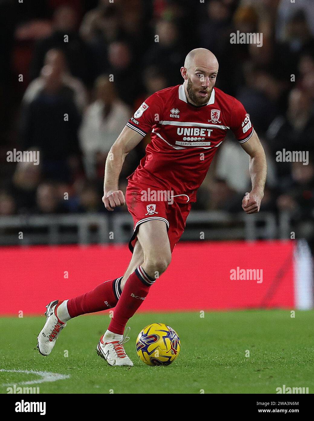 Middlesbrough on Monday 1st January 2024. Matthew Clarke of ...
