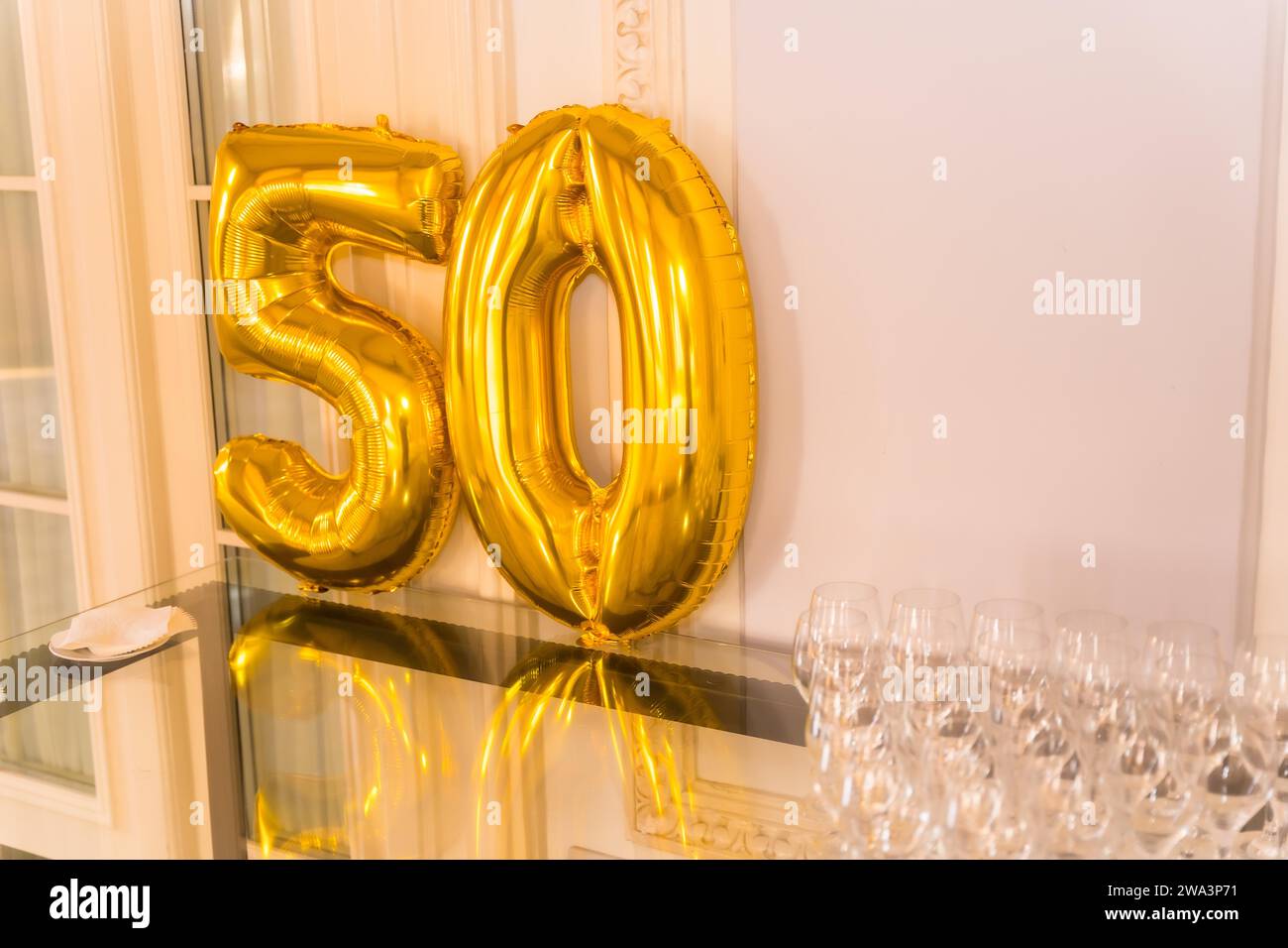 Fifty birthday balloon hi-res stock photography and images - Alamy