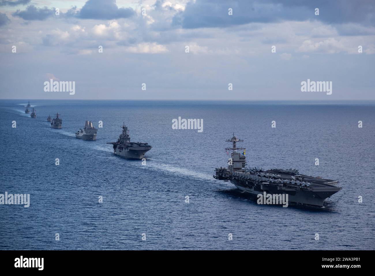 Ships from the Gerald R. Ford Carrier Strike Group (GRFCSG) and the ...