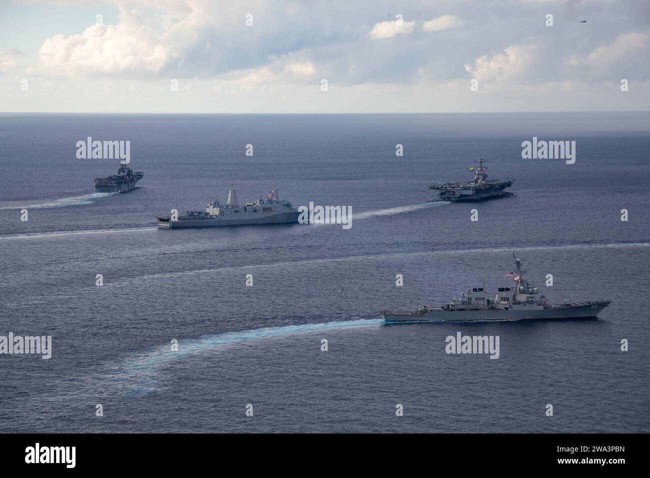 Ships from the Gerald R. Ford Carrier Strike Group (GRFCSG) and the ...