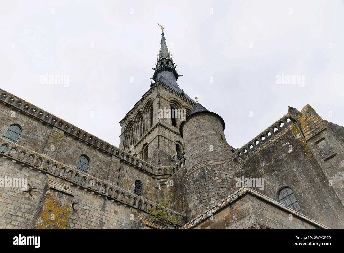 Detail, The monastery mountain Mont Saint-Michel, Le Mont-Saint-Michel ...