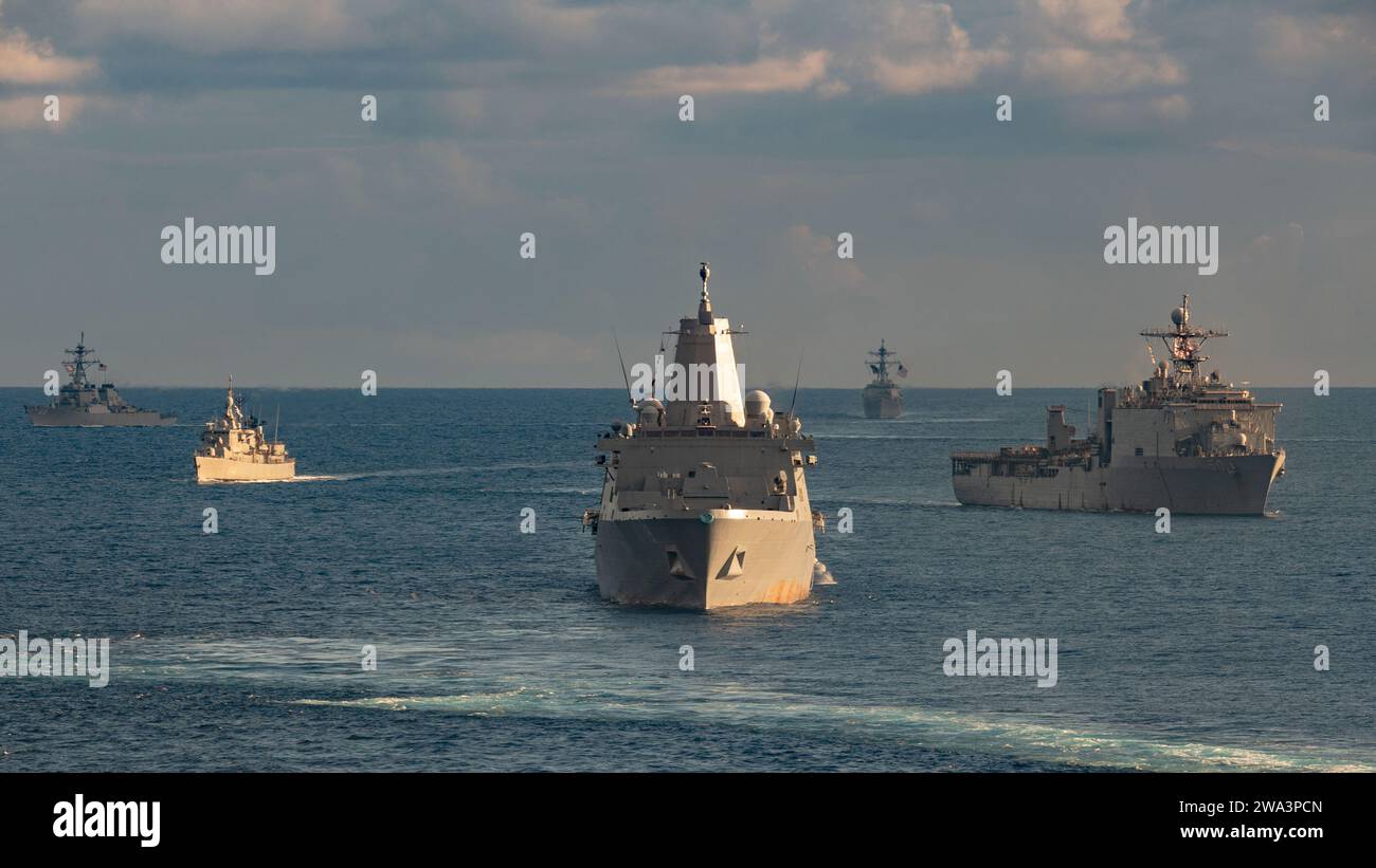 Ships from the Gerald R. Ford Carrier Strike Group (GRFCSG) and the ...