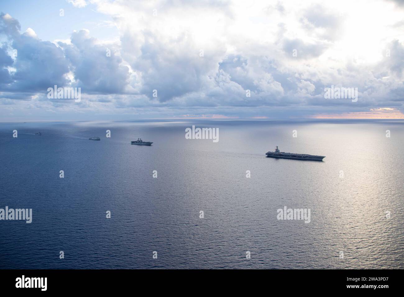 Ships from the Gerald R. Ford Carrier Strike Group (GRFCSG) and the ...