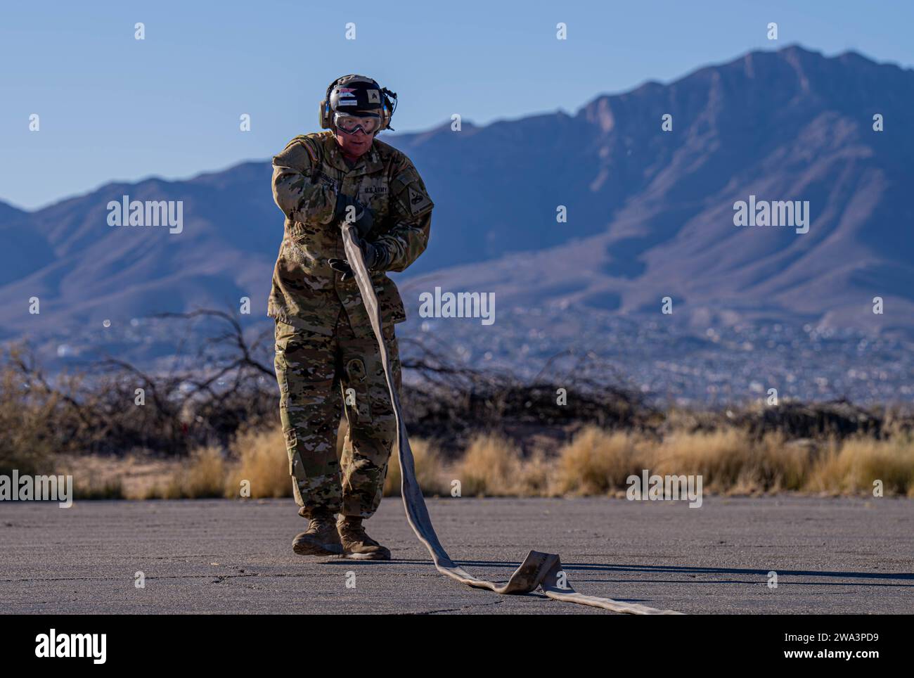 U.S. Army Sgt. Christopher Thorngate, a petroleum supply specialist ...