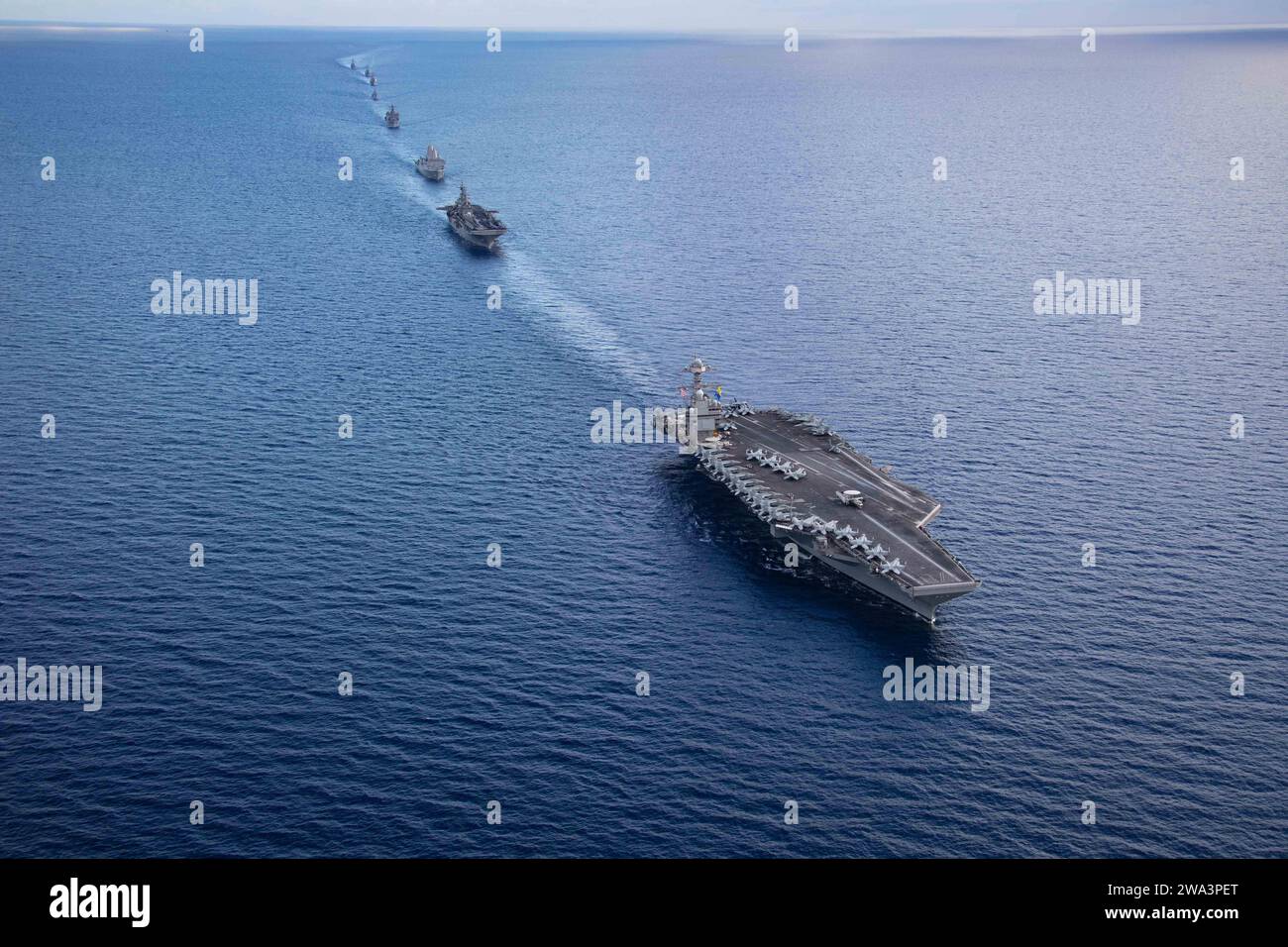 Ships from the Gerald R. Ford Carrier Strike Group (GRFCSG) and the ...