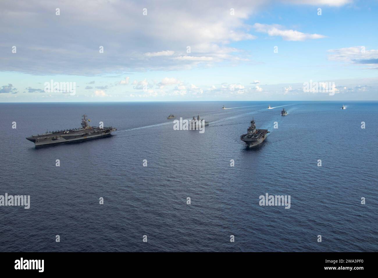 Ships from the Gerald R. Ford Carrier Strike Group (GRFCSG) and the ...