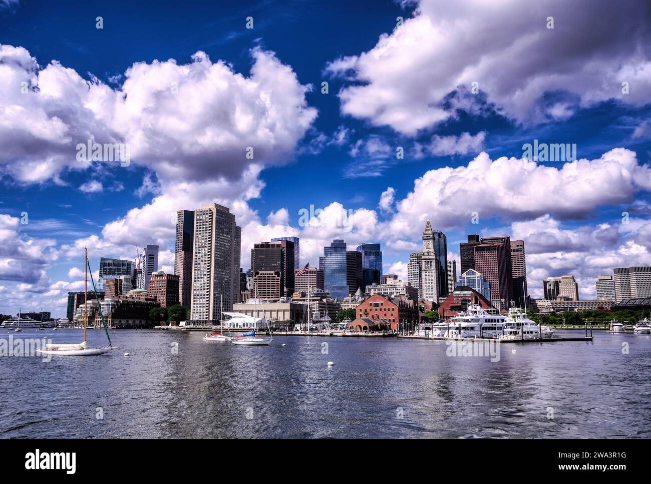 The Boston, Massachusetts skyline from Boston Harbor Stock Photo - Alamy