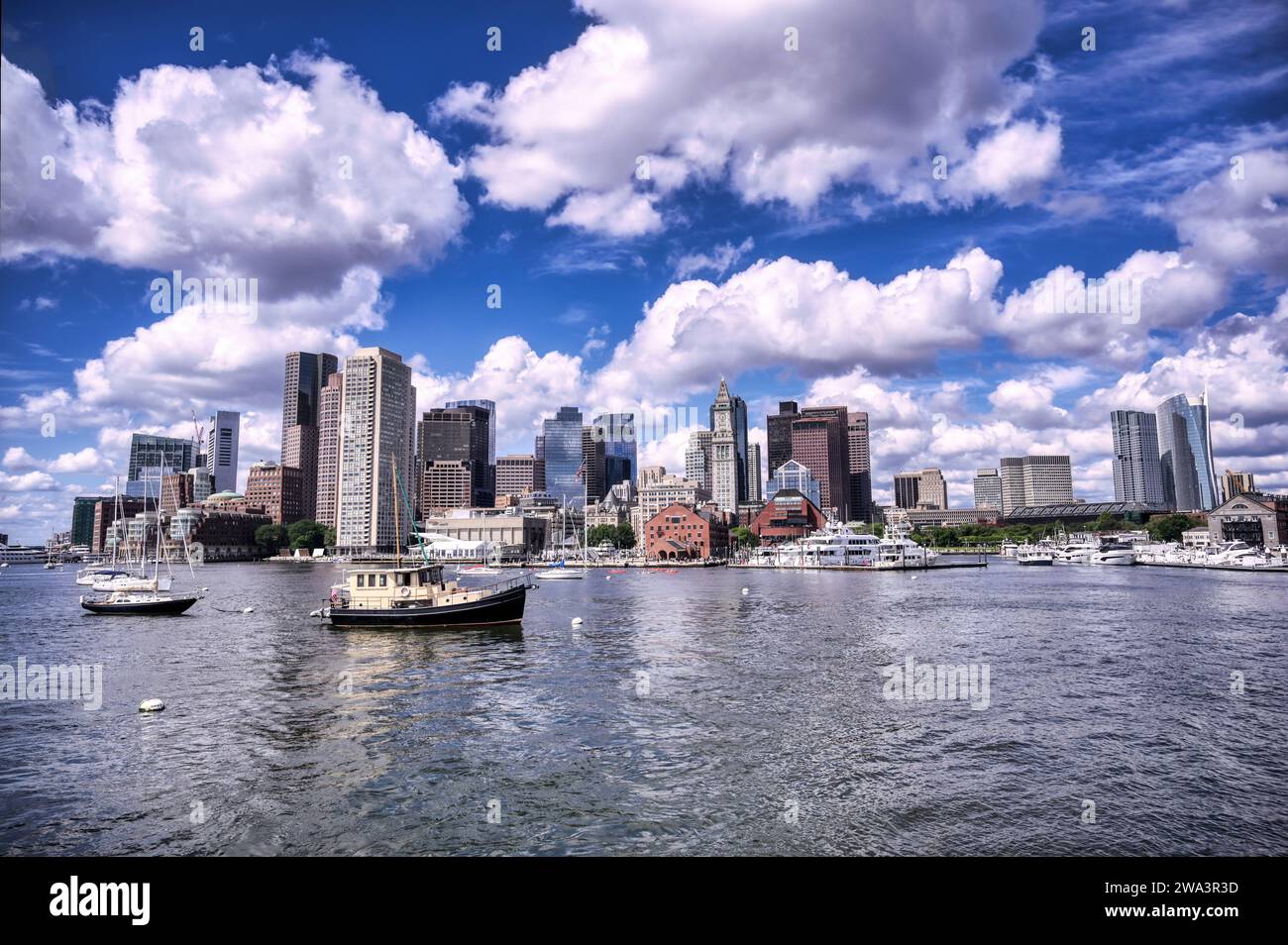 The Boston, Massachusetts skyline from Boston Harbor Stock Photo - Alamy