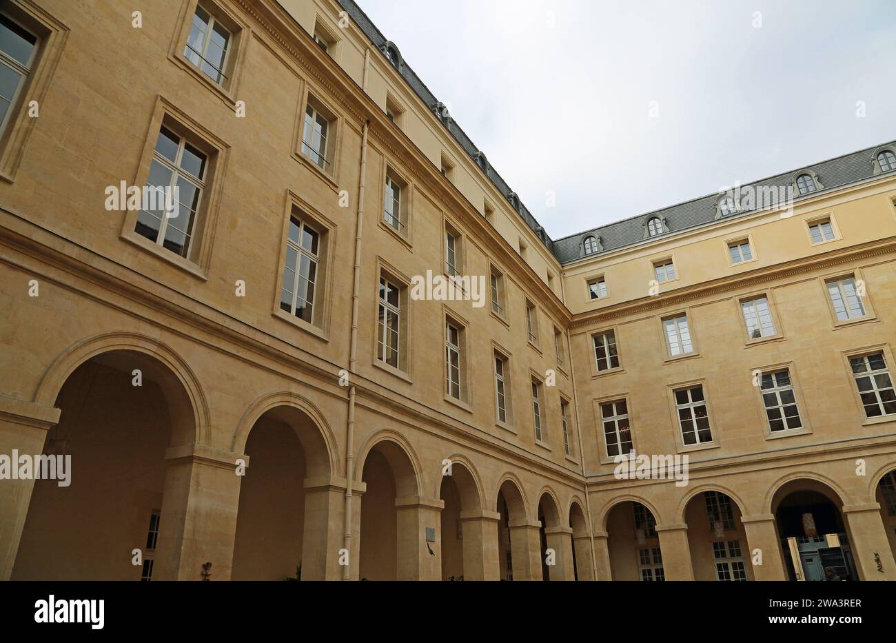Courtyard with the arcade - Hotel de la Marine - Paris, France Stock ...