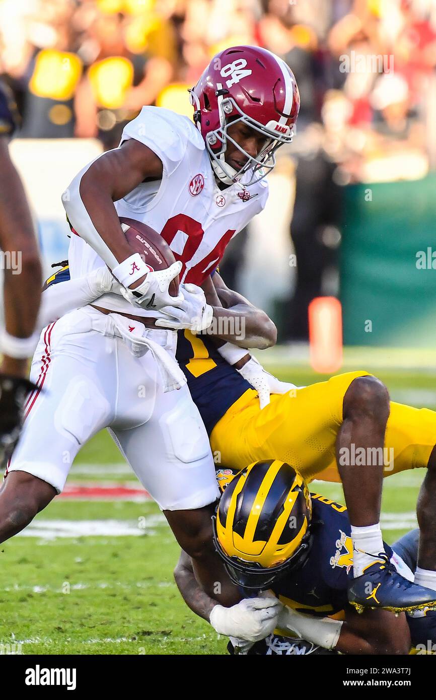 Pasadena, CA. 1st Jan, 2024. Alabama Crimson Tide tight end Amari ...
