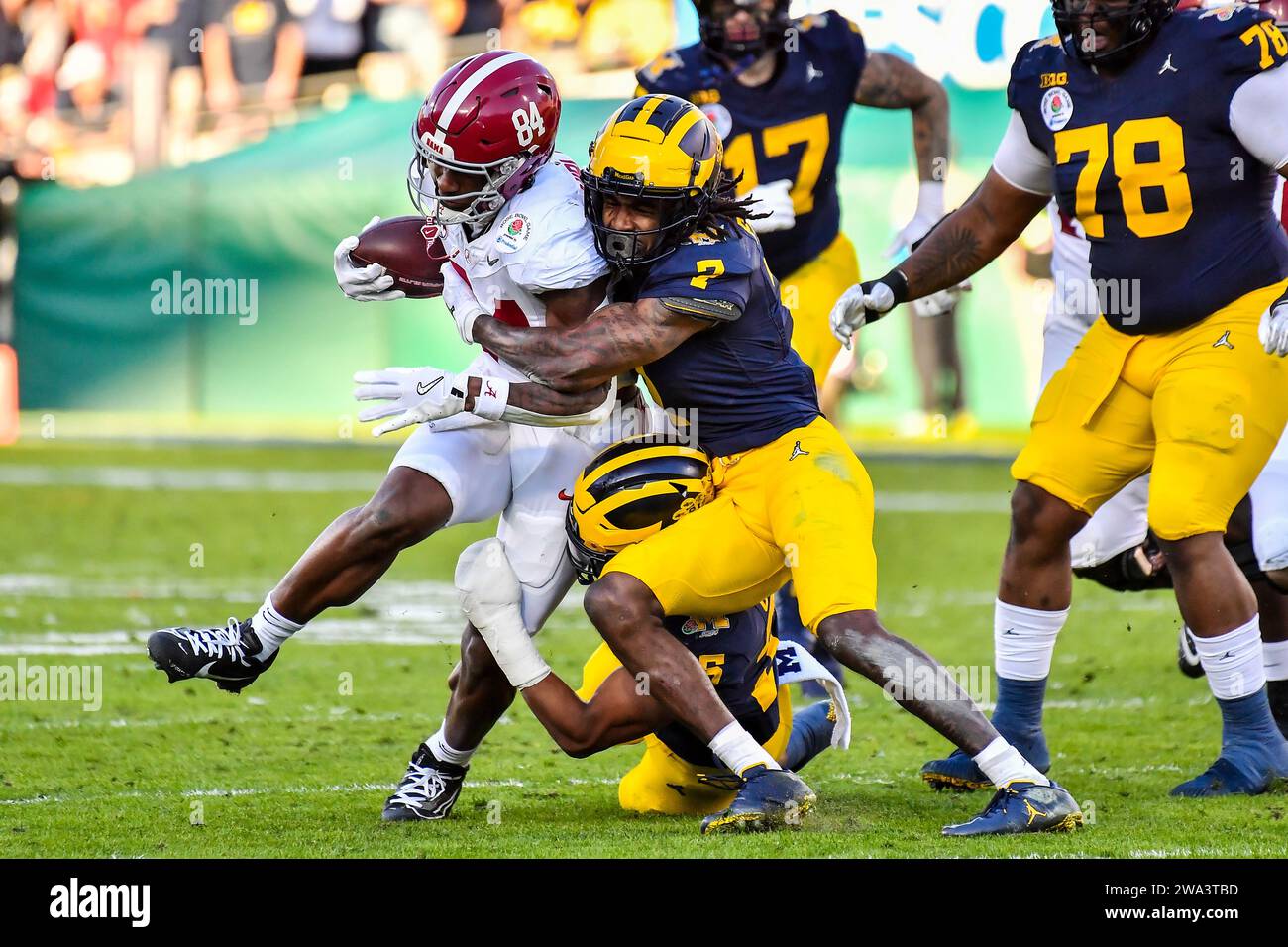 Pasadena, CA. 1st Jan, 2024. Alabama Crimson Tide tight end Amari ...
