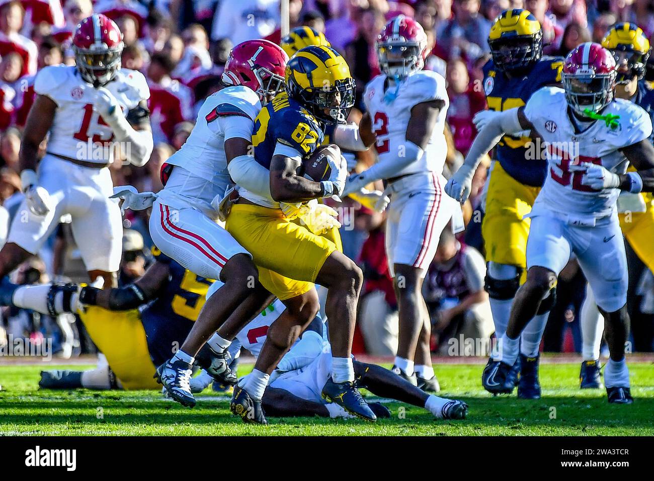 Pasadena, CA. 1st Jan, 2024. Michigan Wolverines wide receiver Semaj ...