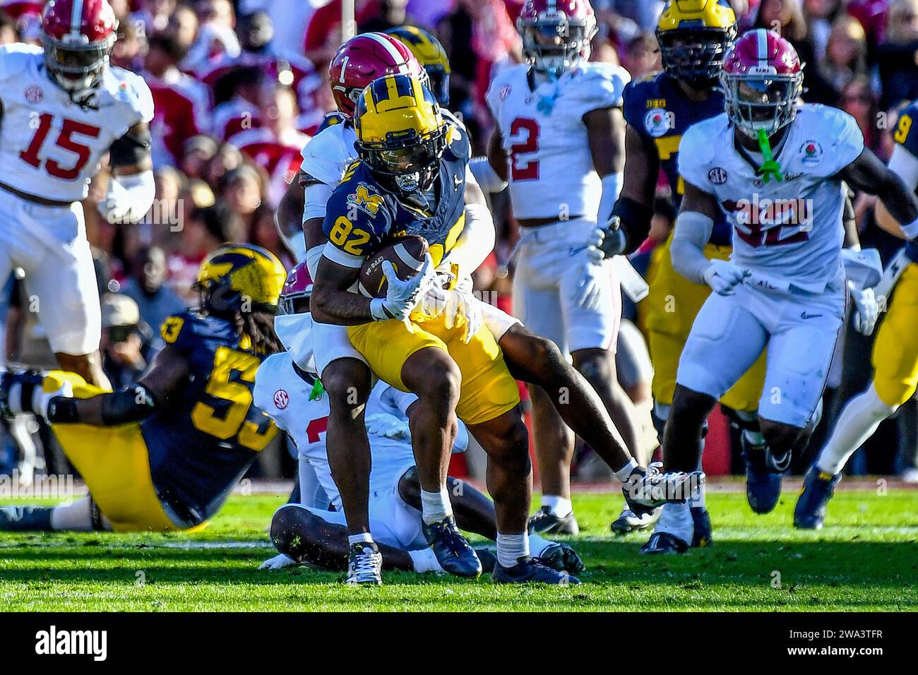 Pasadena, CA. 1st Jan, 2024. Michigan Wolverines wide receiver Semaj ...