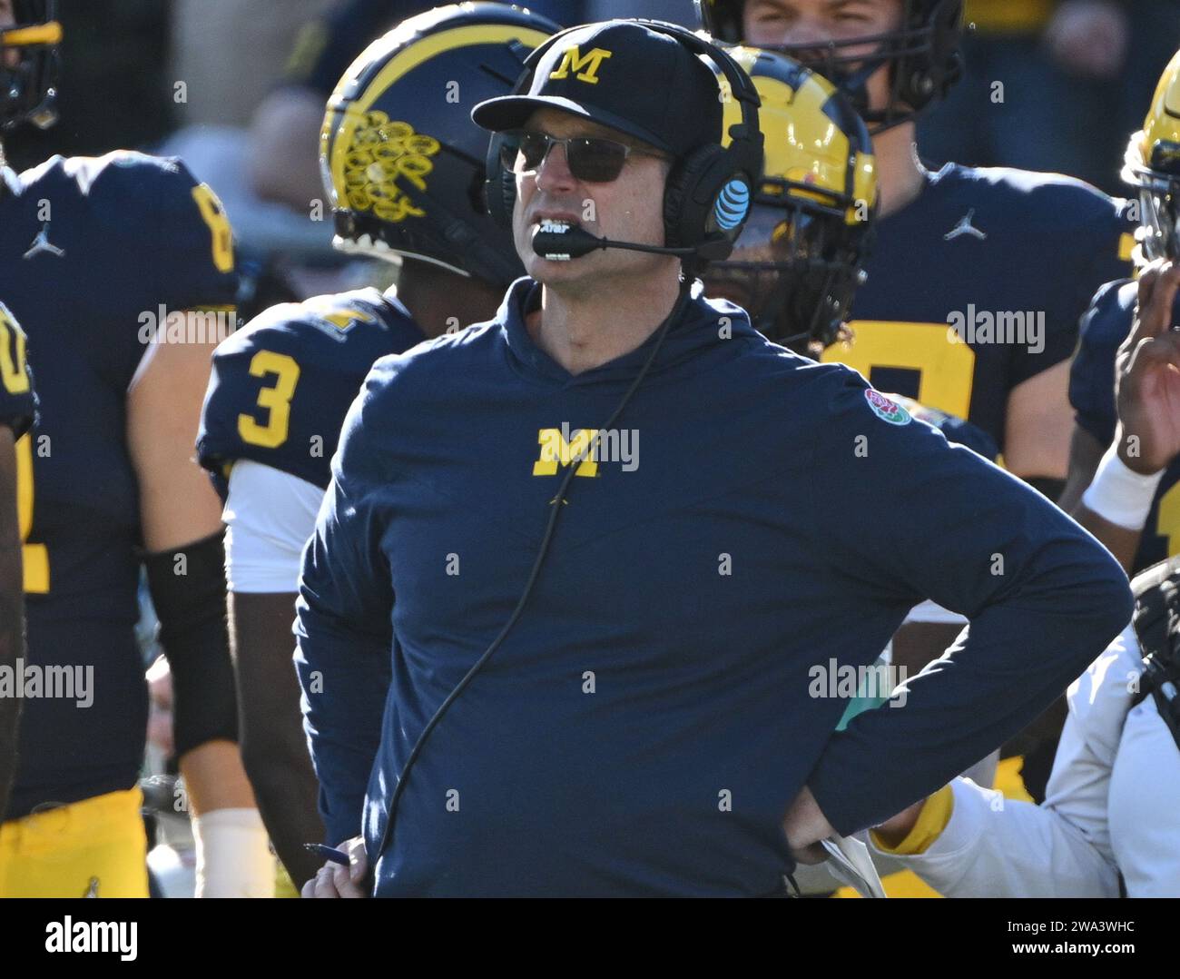Pasadena, United States. 01st Jan, 2024. Michigan Wolverines head coach ...