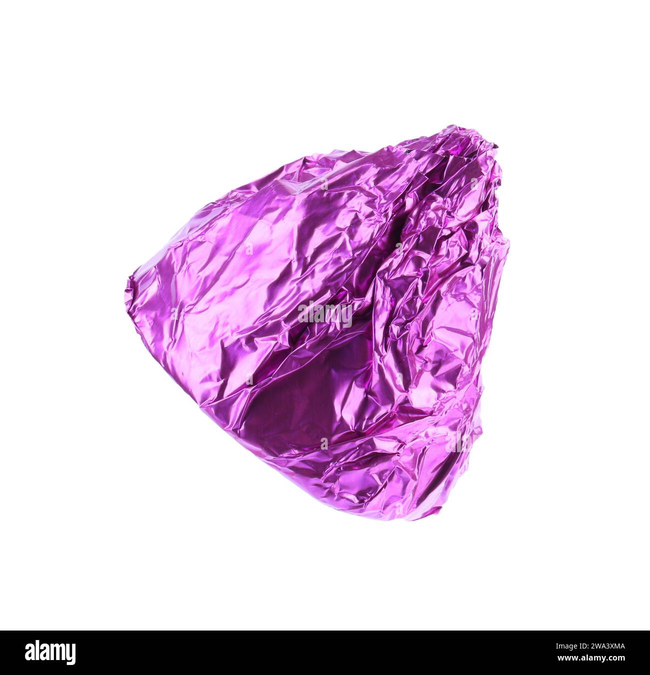 Tasty candy in violet wrapper isolated on white Stock Photo - Alamy