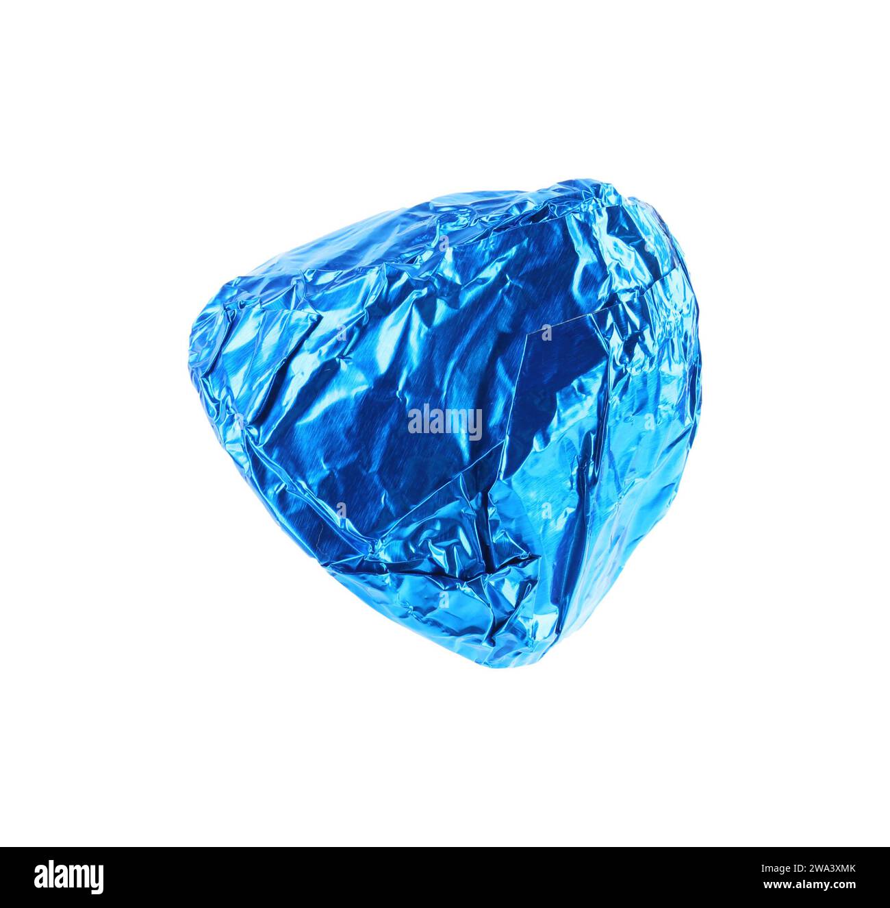 Tasty candy in blue wrapper isolated on white Stock Photo - Alamy