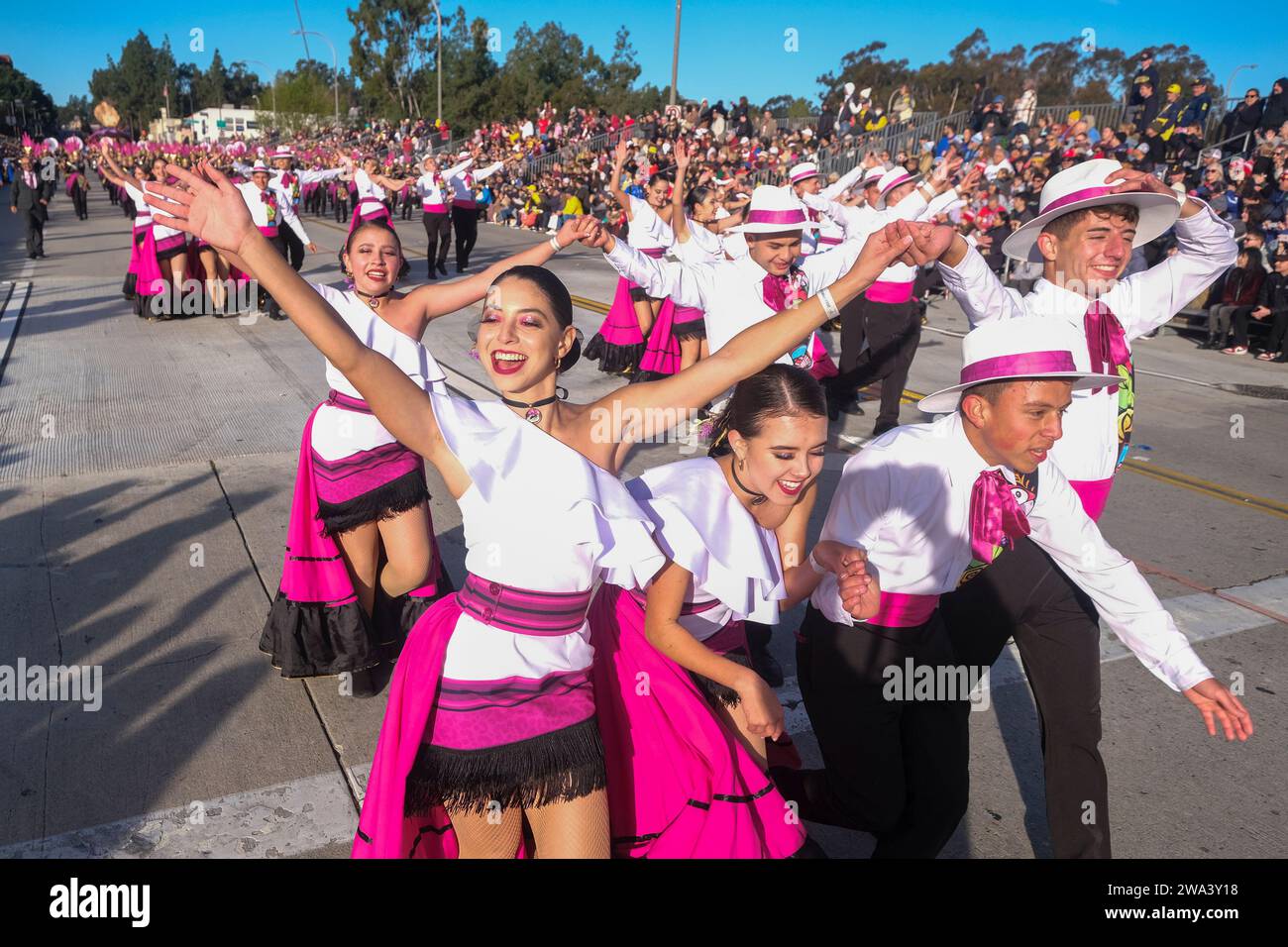Los Angeles, United States. 01st Jan, 2024. Members of Banda Municipal ...