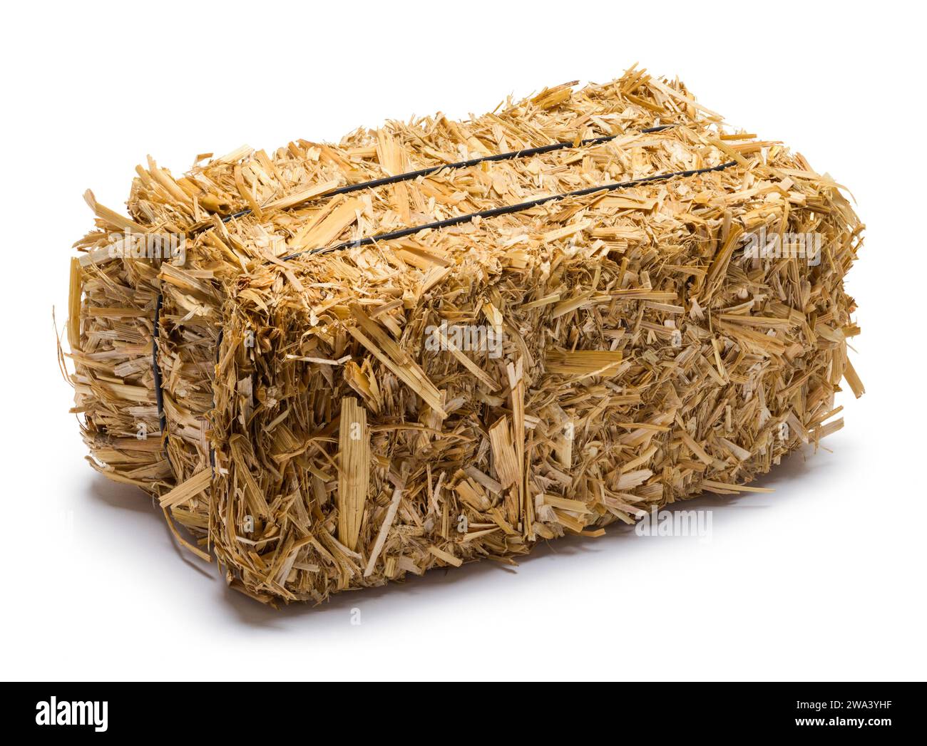 Small Hay Bale Cut Out on White Stock Photo - Alamy