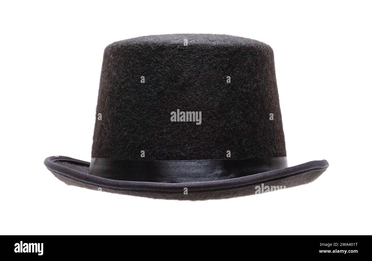 Front View of a Black Bowler Hat Cut Out on White Stock Photo - Alamy