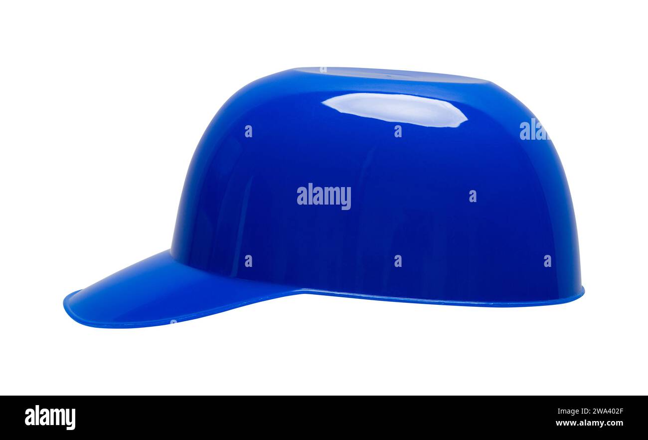 Blue Baseball Helmet Side View Cut Out on White Stock Photo - Alamy