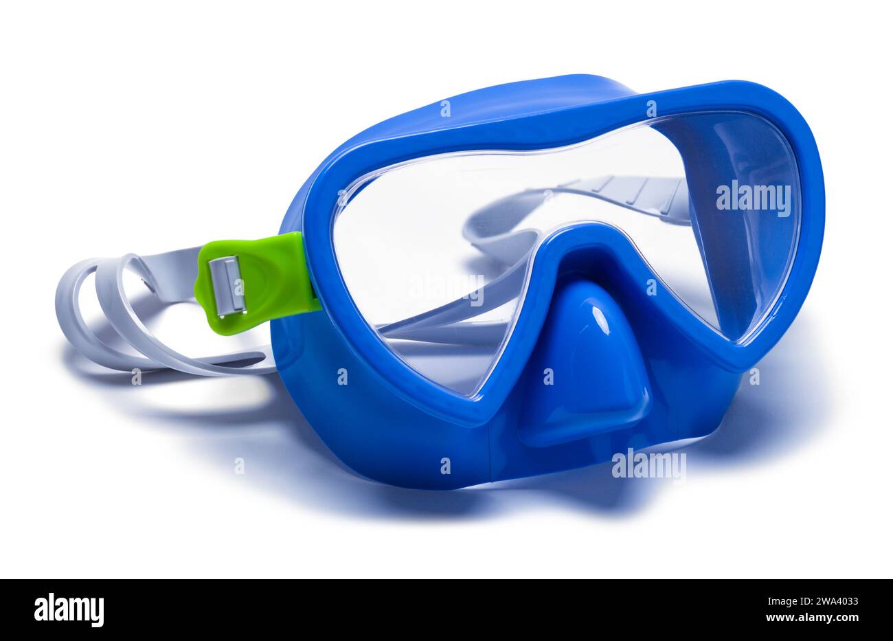 Swimming goggles on blue Cut Out Stock Images & Pictures - Alamy