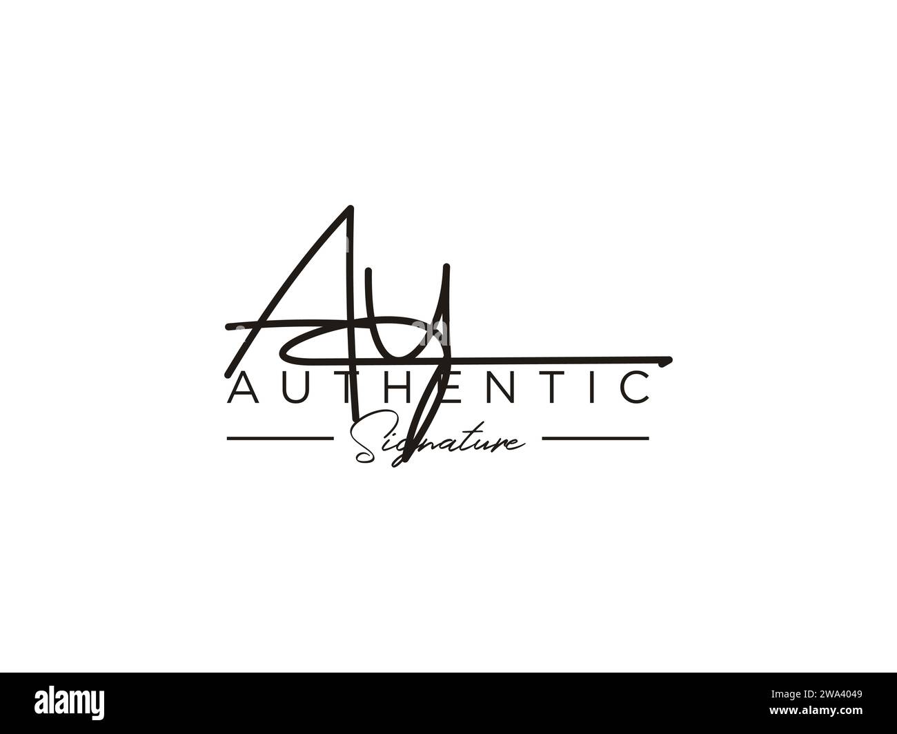 AU Signature Logo Template Vector Stock Vector Image & Art - Alamy