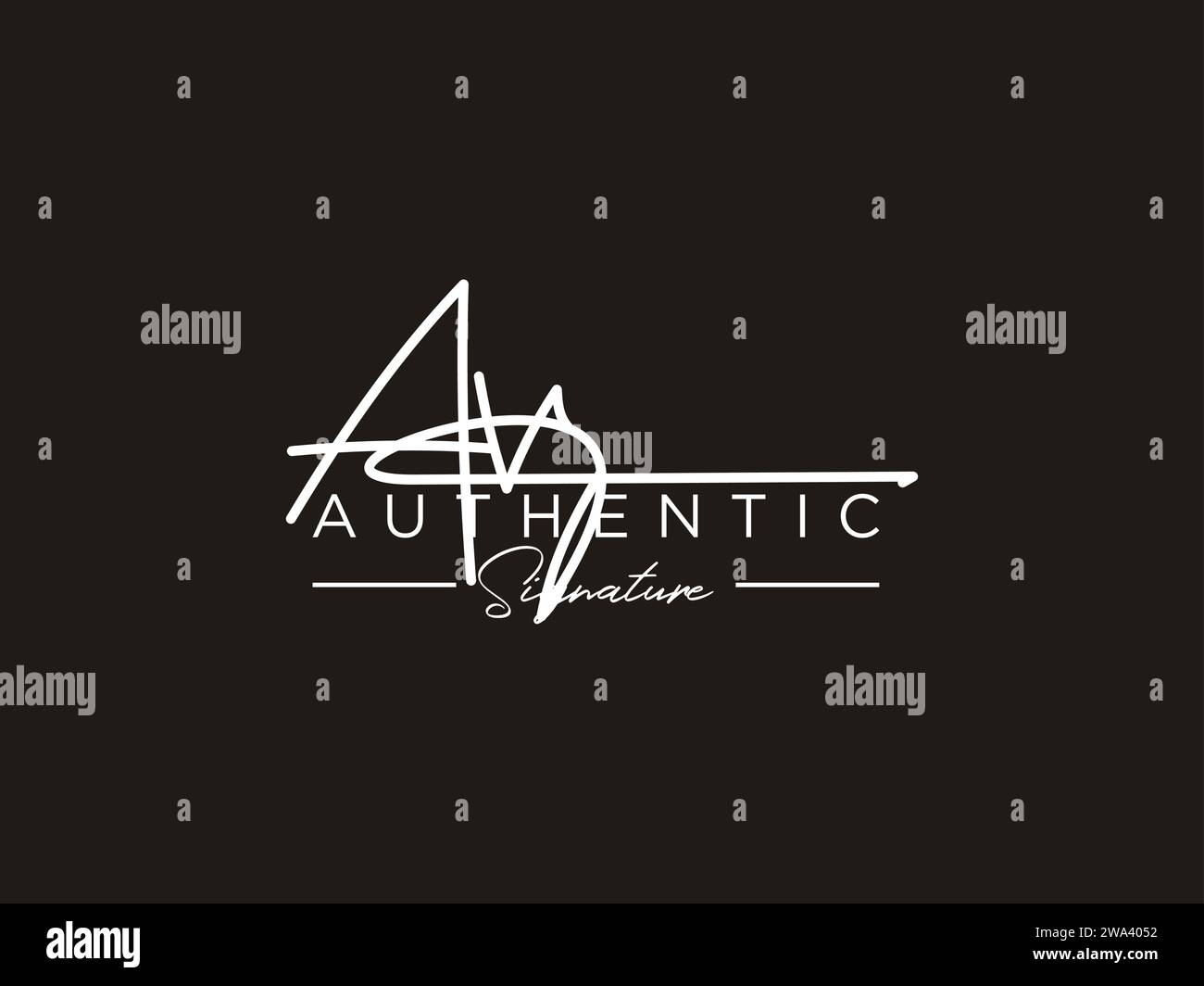 AV Signature Logo Template Vector Stock Vector Image & Art - Alamy