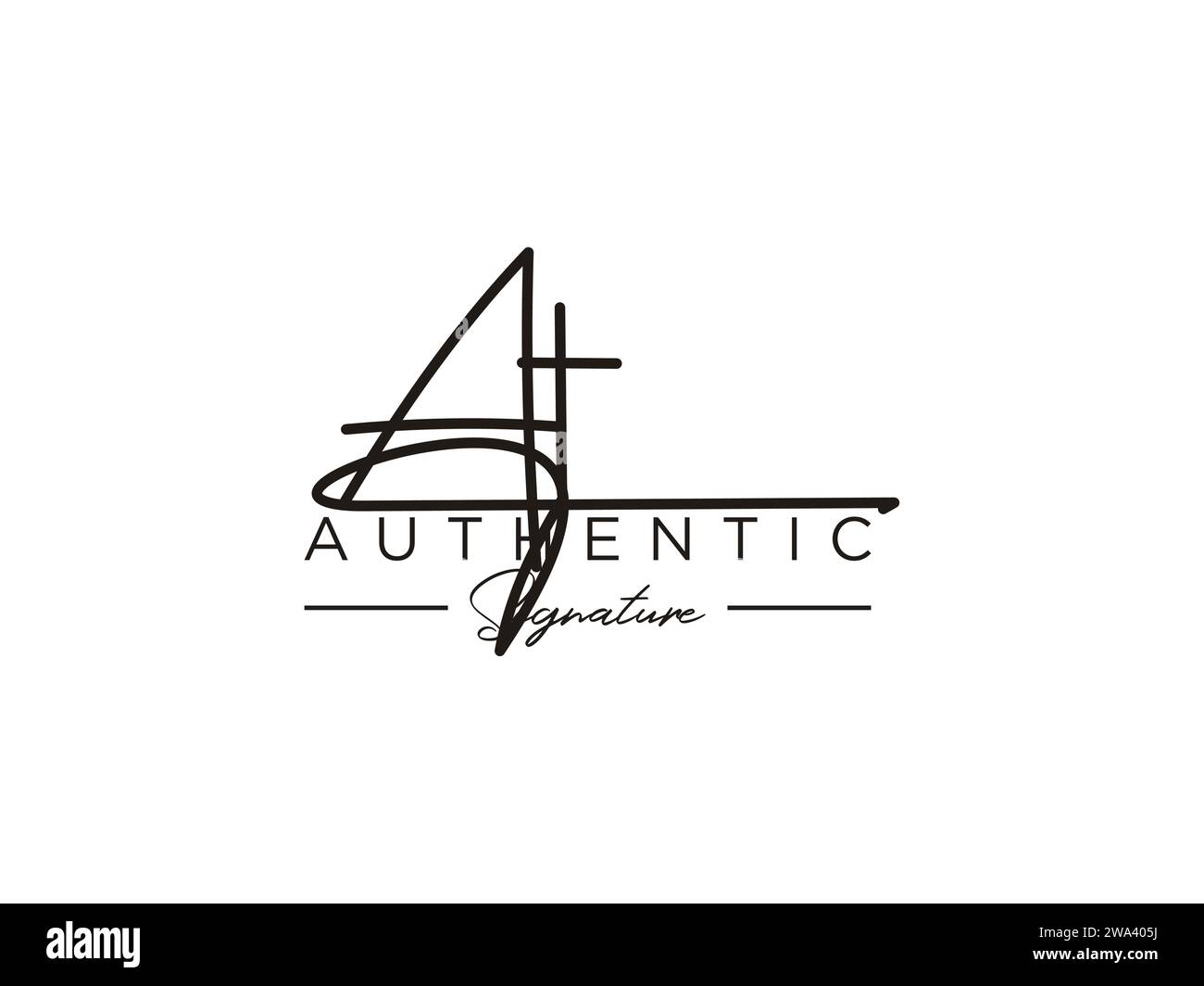 AT Signature Logo Template Vector Stock Vector Image & Art - Alamy