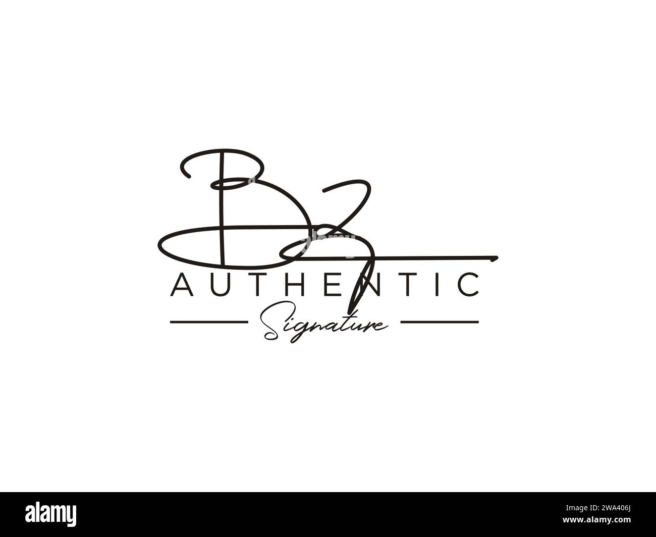 BZ Signature Logo Template Vector Stock Vector Image & Art - Alamy