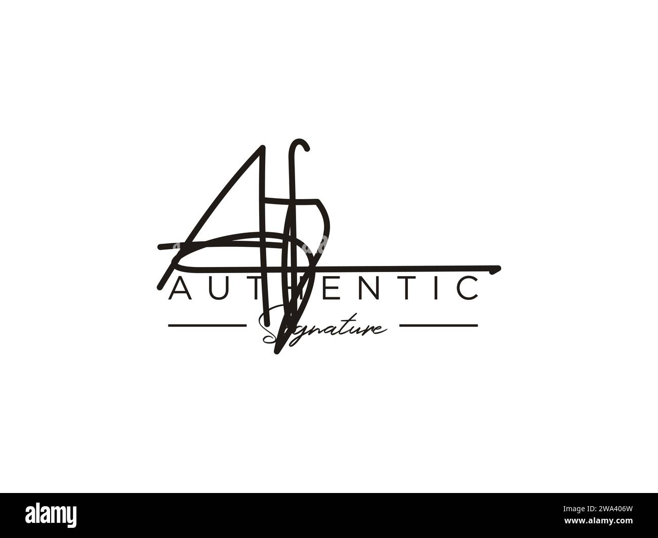 AF Signature Logo Template Vector Stock Vector Image & Art - Alamy