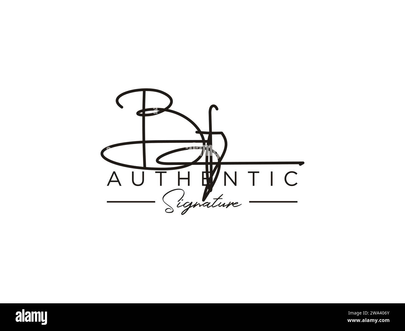 BF Signature Logo Template Vector Stock Vector Image & Art - Alamy