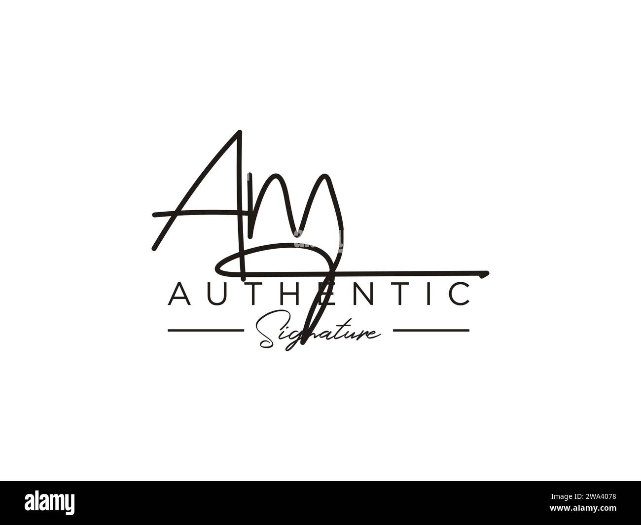 AM Signature Logo Template Vector Stock Vector Image & Art - Alamy